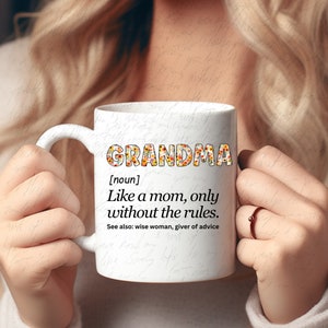 Floral Grandma Definition,grandma Mother's Day Gift Funny, Gift for ...