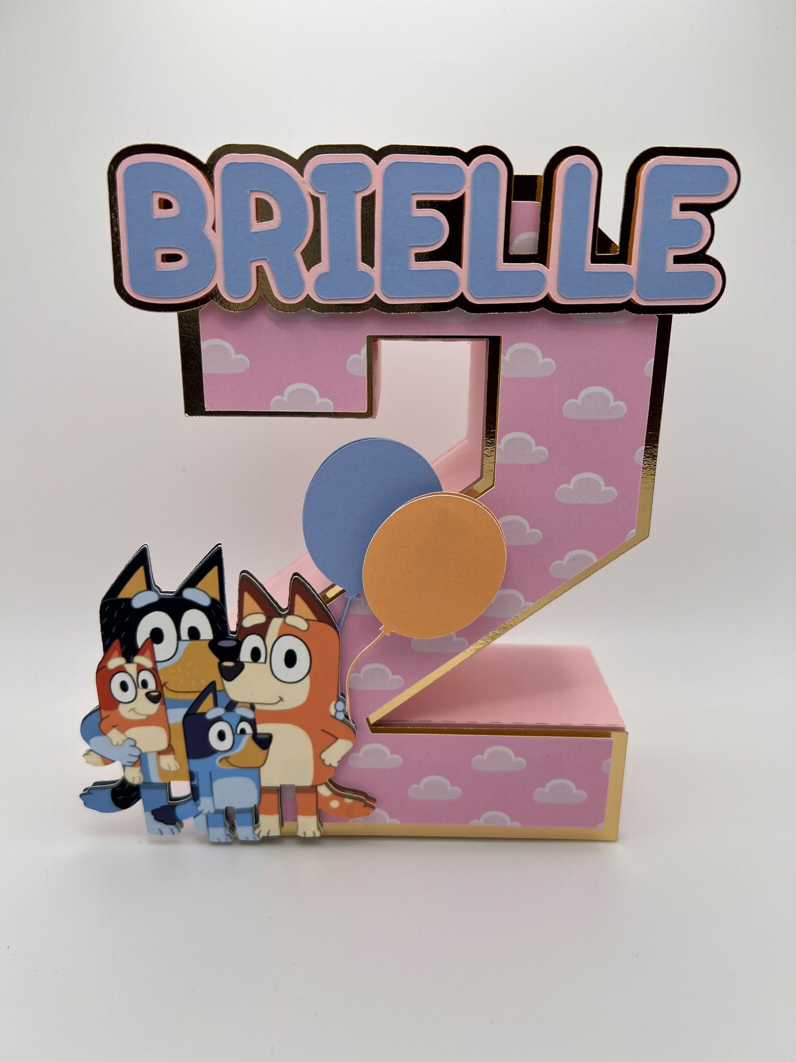 Bluey 3D Number or Letter Birthday Party Bluey Bluey Decor - Etsy