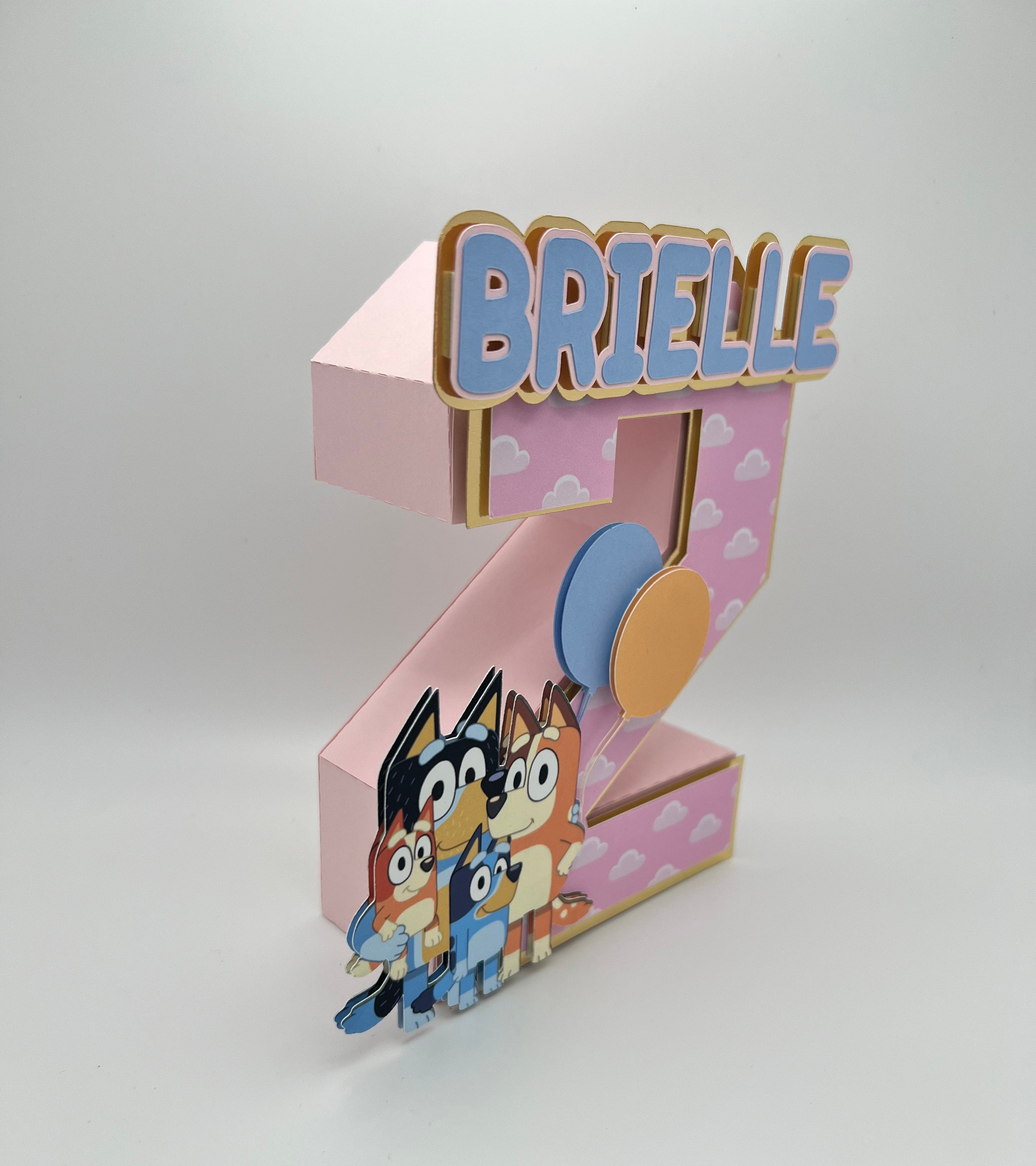 Bluey 3D Number or Letter Birthday Party Bluey Bluey Decor - Etsy