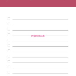Minimalist A4 To-do List Digital Download Pink Bundle List - Etsy