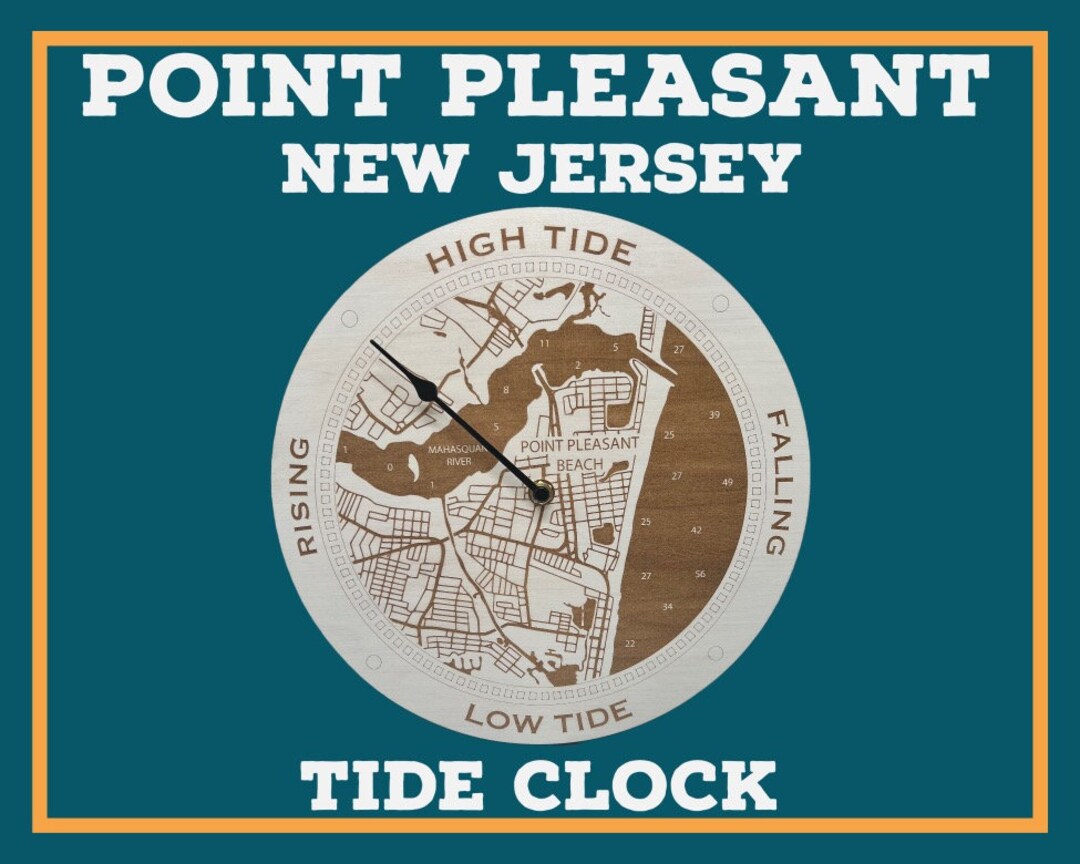 Point Pleasant, NJ Tide Clock - Custom Hand Made, Stained or White Wash ...