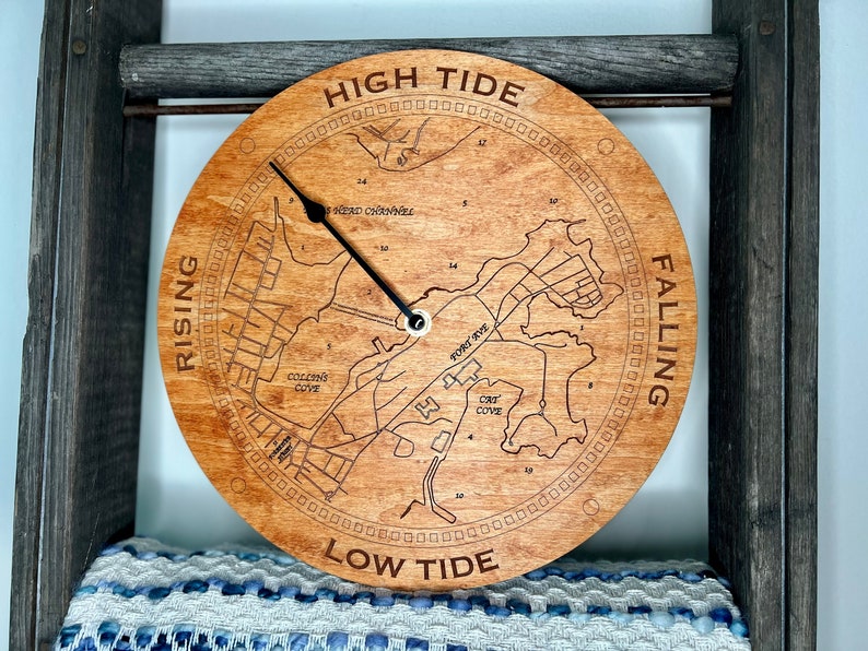 Custom Tide Clock Stained or Painted Desktop or Wall Mount - Etsy