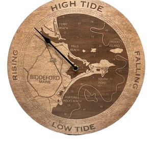 Bidderford, ME Tide Clock - Custom Hand Made, Stained or White Wash ...