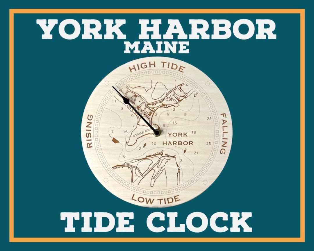 York Harbor, ME Tide Clock - Custom Hand Made, Stained or White Wash ...