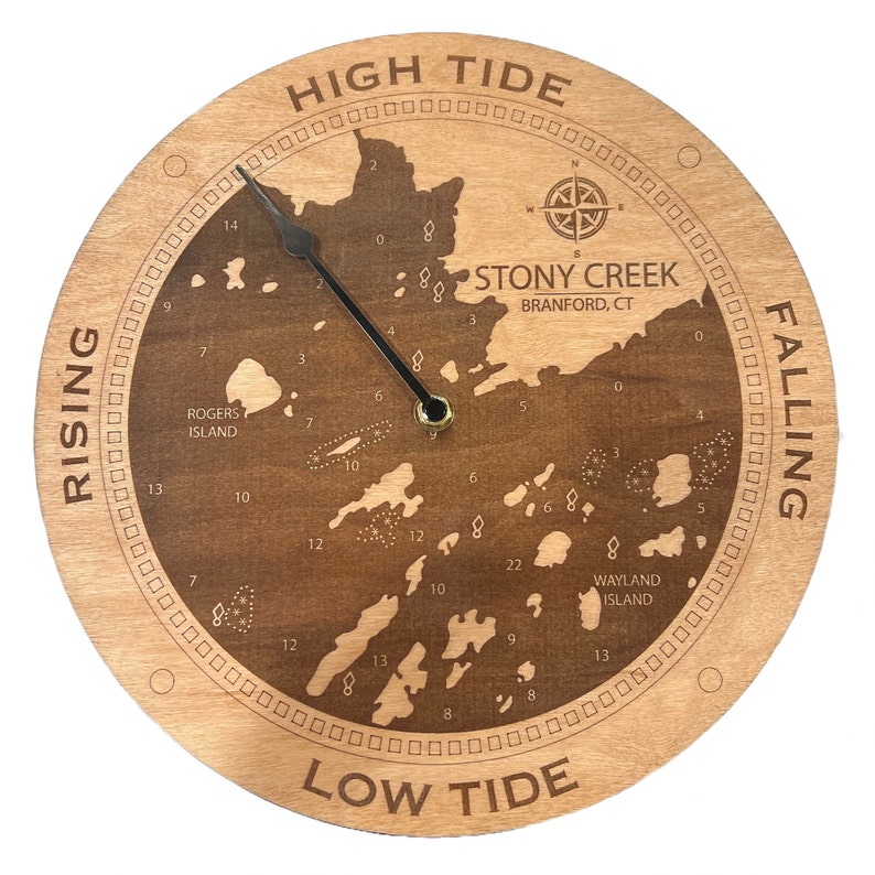 Custom Tide Clock Stained or Painted Desktop or Wall Mount - Etsy