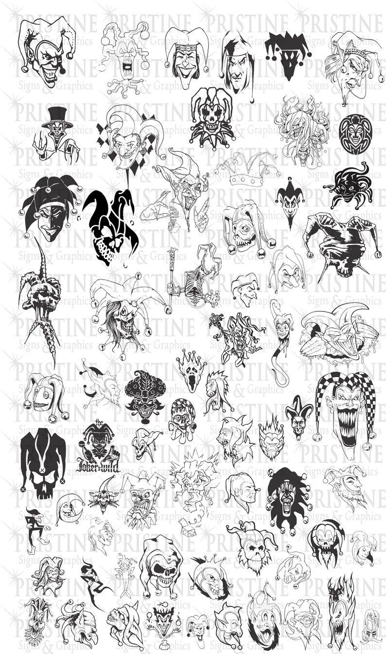 Clowns and Jesters Svg File 100+ Designs - Etsy