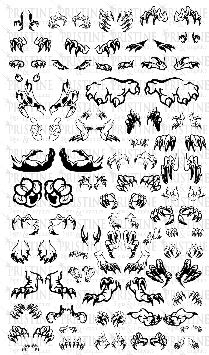 Animal Claws Svg Bundle 100+ Designs - Etsy