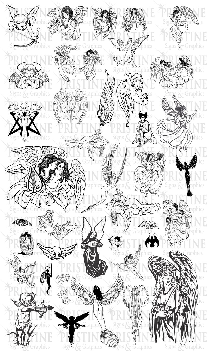 Angels Digital Svg Bundle 40+ Designs - Etsy