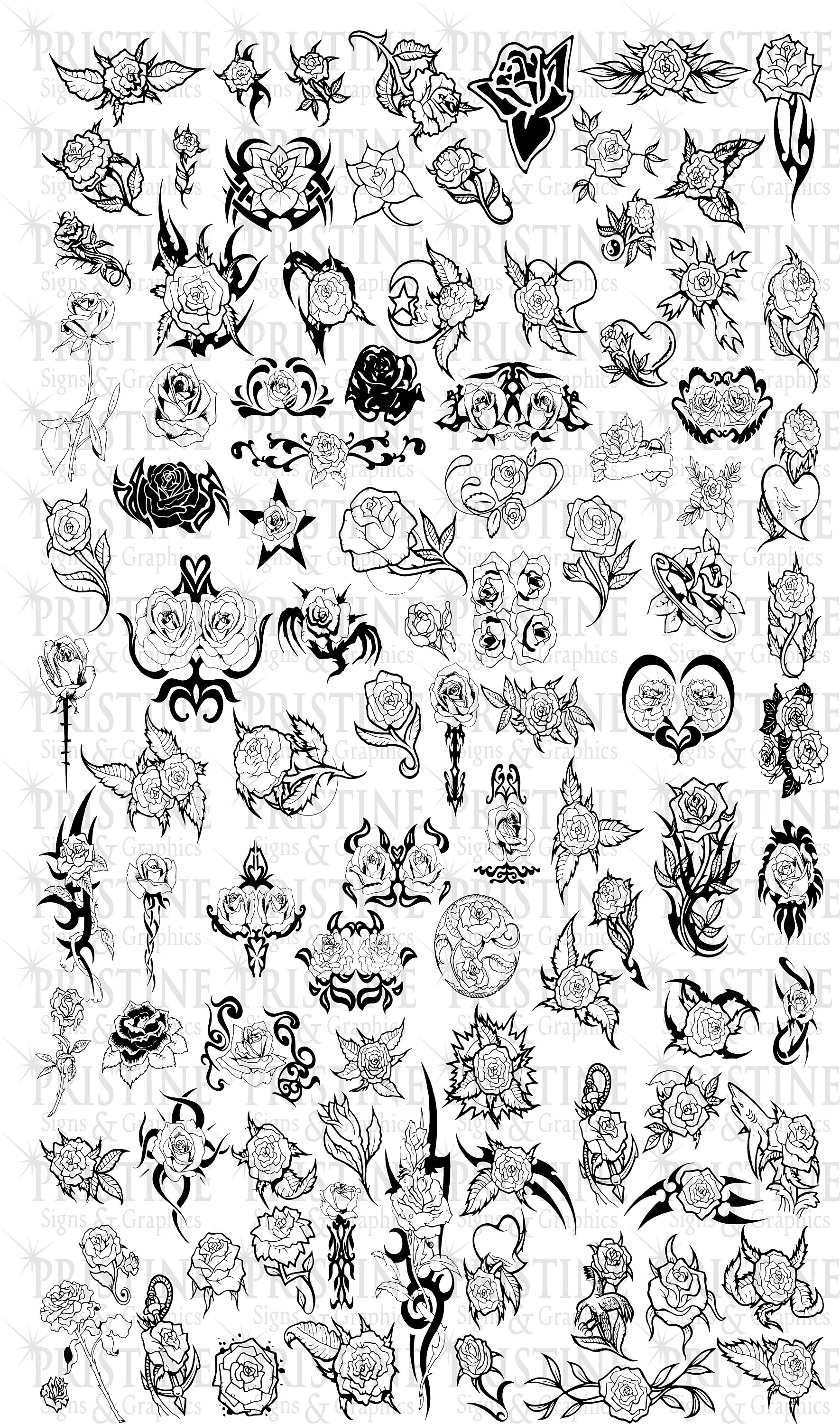 Roses Digital Svg File Bundle 200+ Designs - Etsy