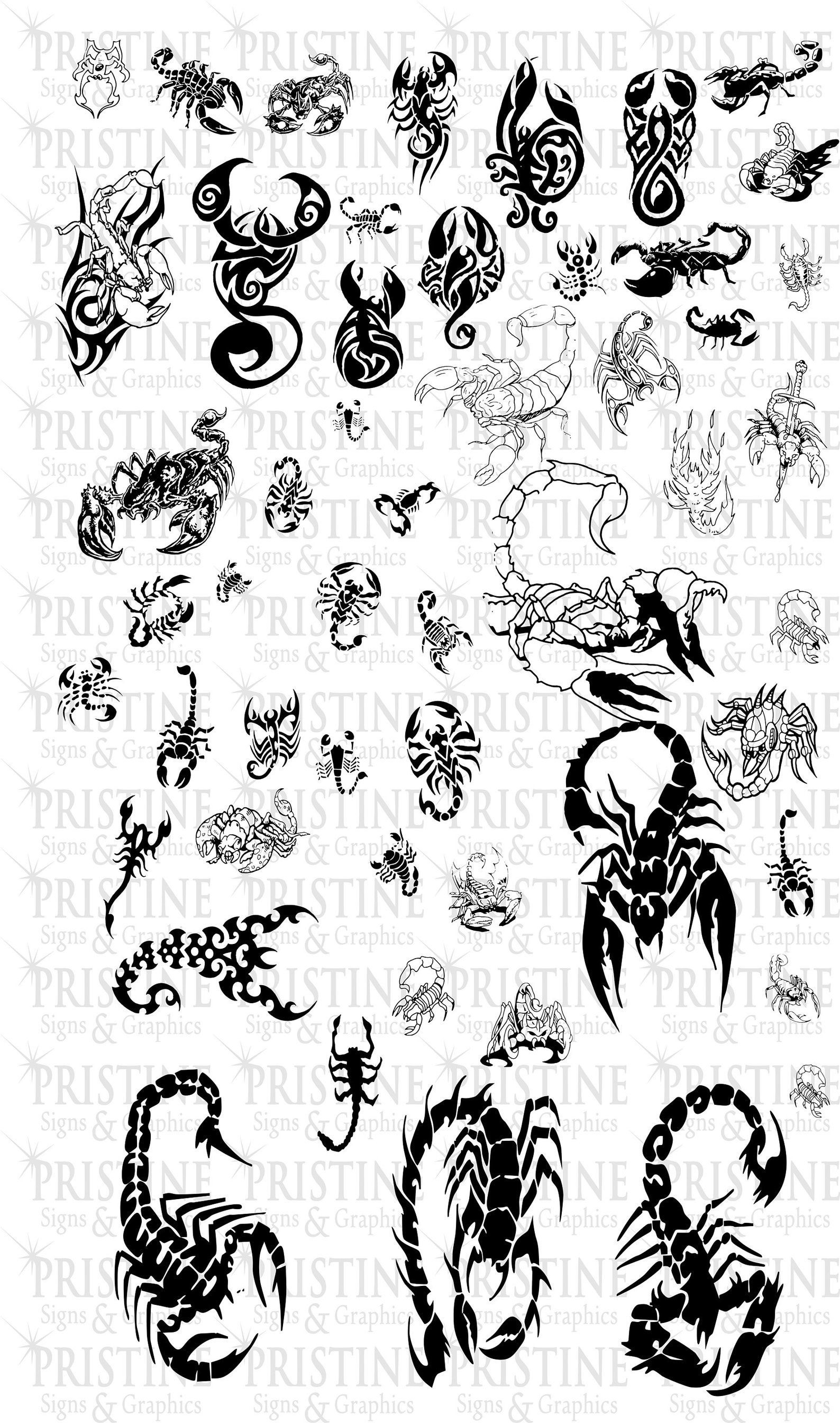 Scorpion Digital Svg Bundle 50+ Designs - Etsy