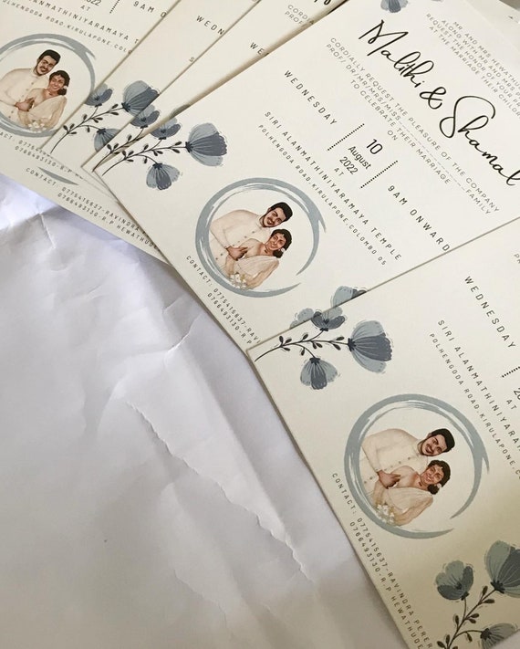 Personalized Wedding Cards Wedding Card Printed Custom - Etsy