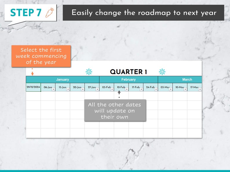 Weekly View 2026 Roadmap Excel Template | Gantt Chart | Project Plan ...