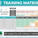 Employee Training Excel Template | Training Matrix | Skills Matrix ...