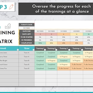 Employee Training Excel Template | Training Matrix | Skills Matrix ...
