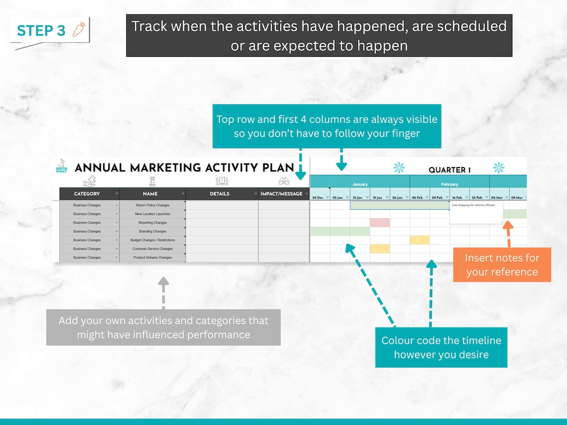 Annual Marketing Activity Plan Template | Google Sheets & Excel ...