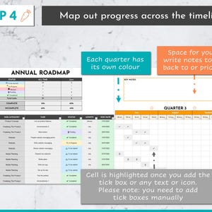 Weekly View 2026 Roadmap Excel Template | Gantt Chart | Project Plan ...