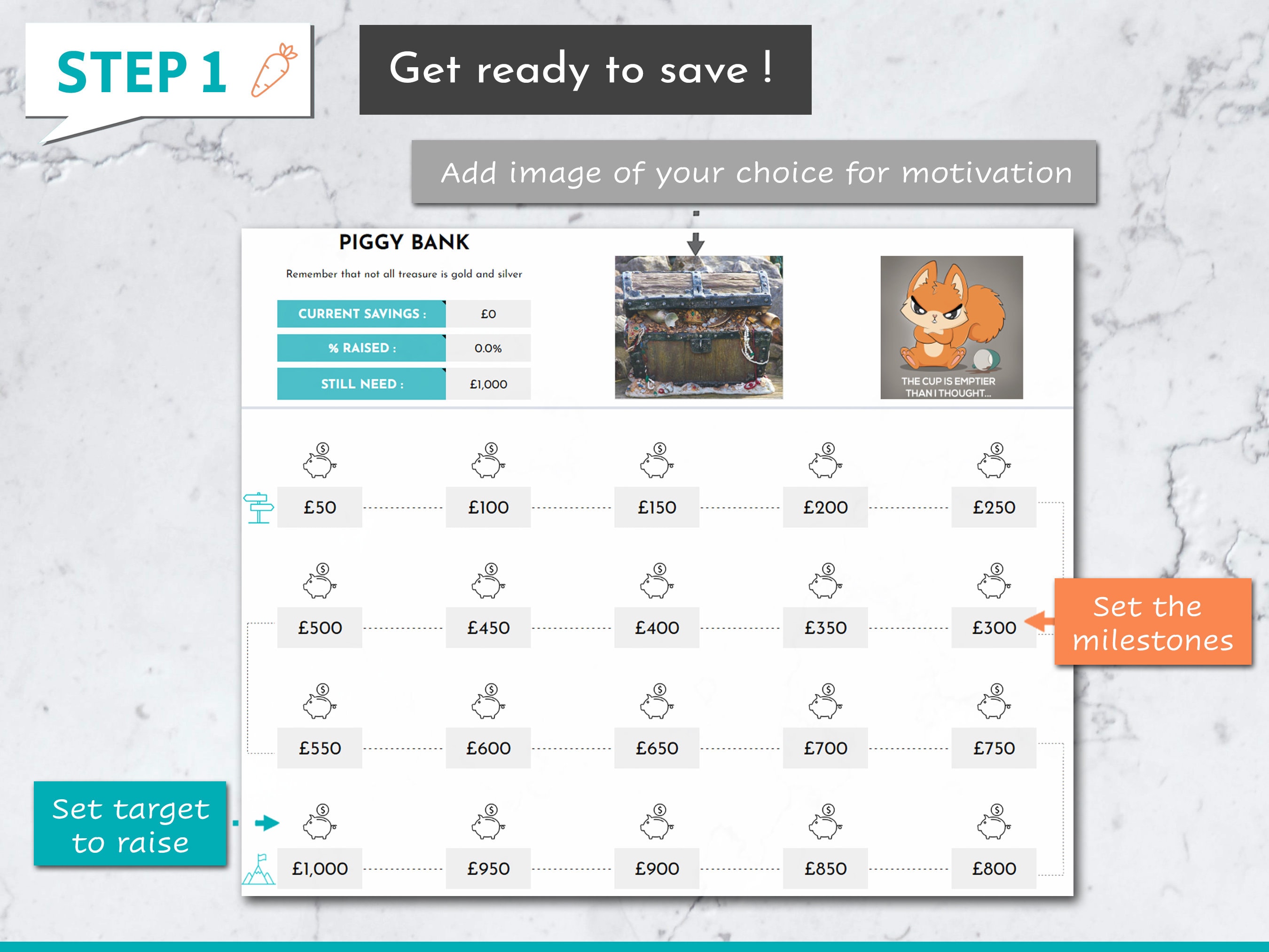 Piggy Bank Tracker | Google Sheets | Digital & Printable | Savings ...