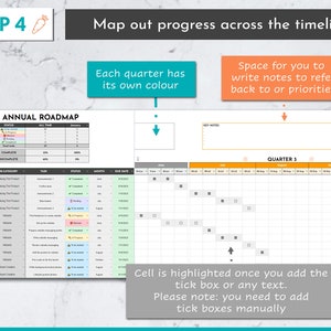 Weekly View 2026 Roadmap Google Sheets Template | Gantt Chart | Project ...