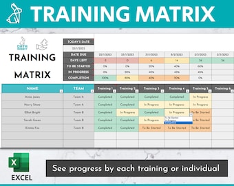 Free Training Matrix Template Excel