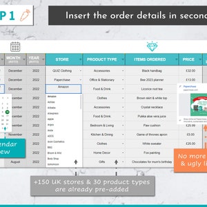 Online Shopping Tracker | Editable & Printable Google Sheets Parcel ...
