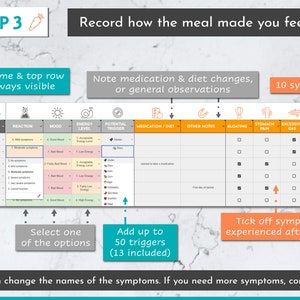 Daily Food Journal Template for Google Sheets | Food Diary | Food ...
