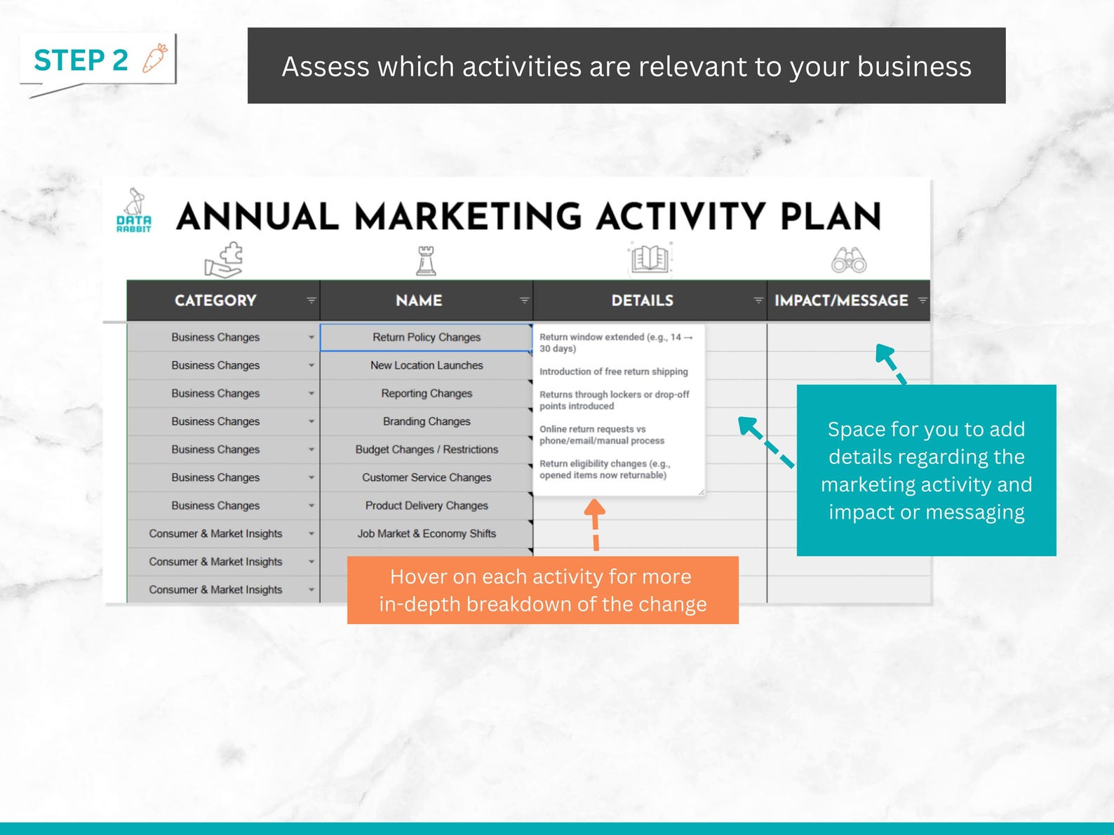 Annual Marketing Activity Plan Template | Google Sheets & Excel ...