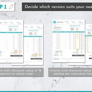 Light Blue Invoice Google Sheets Template | Business Invoice | Order ...