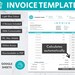 Light Blue Invoice Google Sheets Template Business Invoice Order Form ...