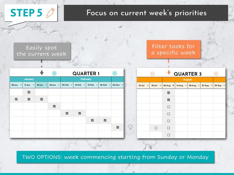 Weekly View Roadmap Template Google Sheets Gantt Chart Template Project ...