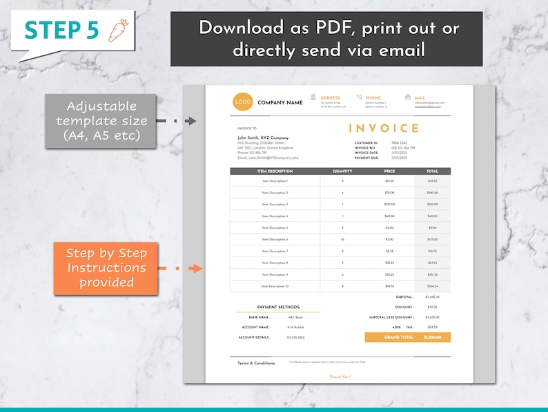 Yellow Automated Invoice Google Sheets Template | Business Invoice ...