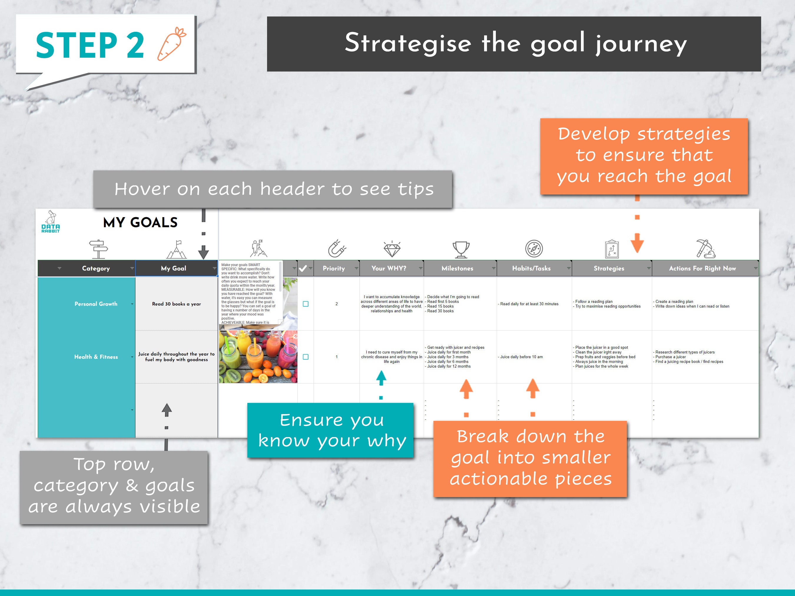 Vision Board Google Sheets Template Goal Board Dream Board Motivation ...