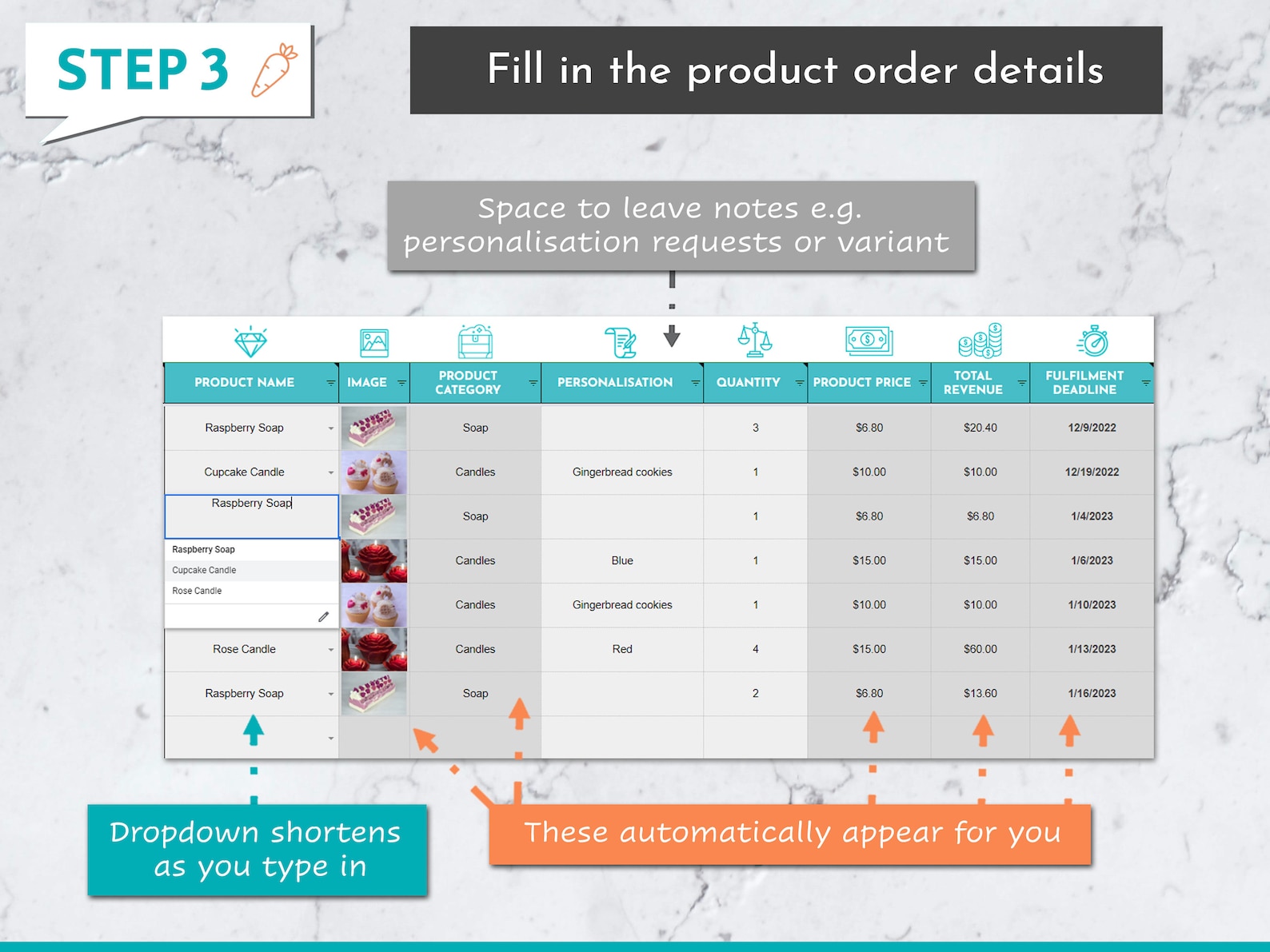 Order Fulfilment Tracker Google Sheets Template for Small Businesses ...