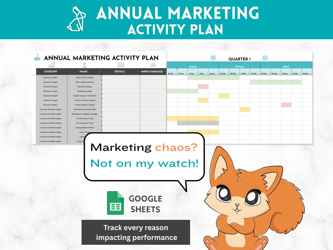 Annual Marketing Activity Plan Template | Google Sheets & Excel ...