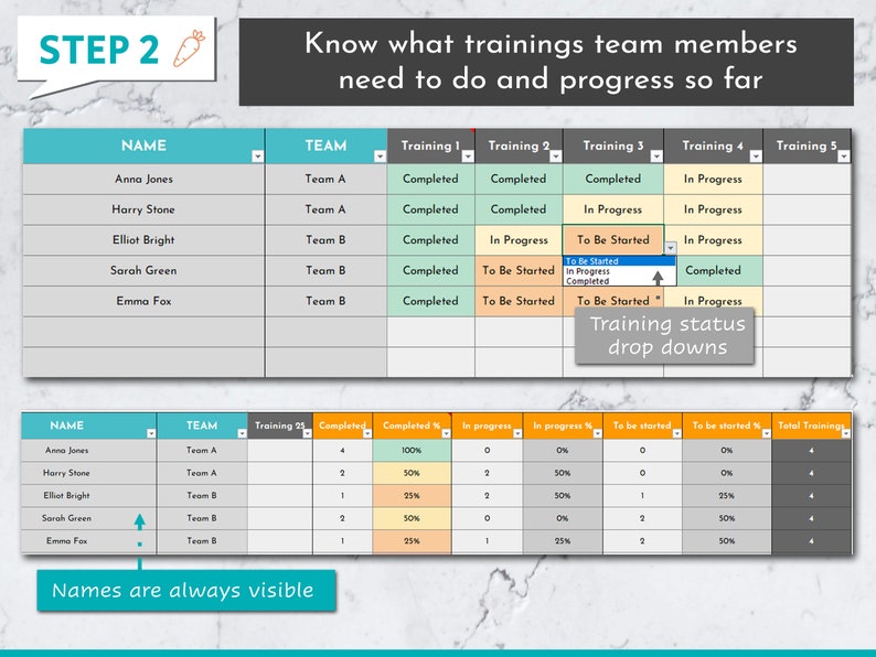 Employee Training Excel Template | Training Matrix | Skills Matrix ...