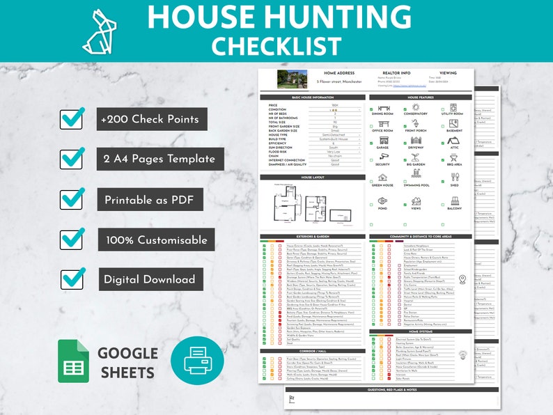 House Hunting Checklist With Over 200 Check Points | Your New Home ...