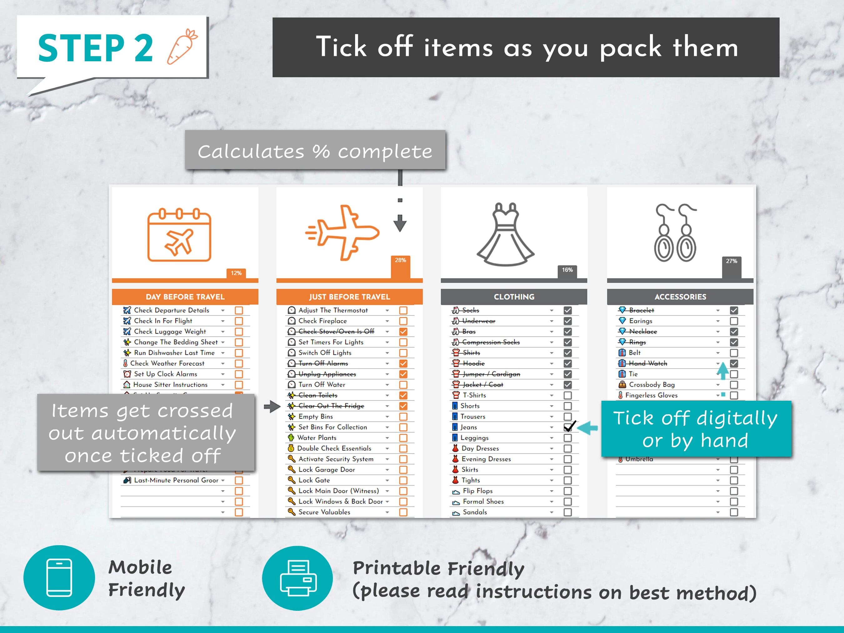 Editable Packing List Google Sheets Template With +390 Items to Pack ...