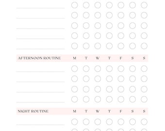 Weekly Habit Tracker, Routine Tracker, Printable Habit Tracker, Habit ...