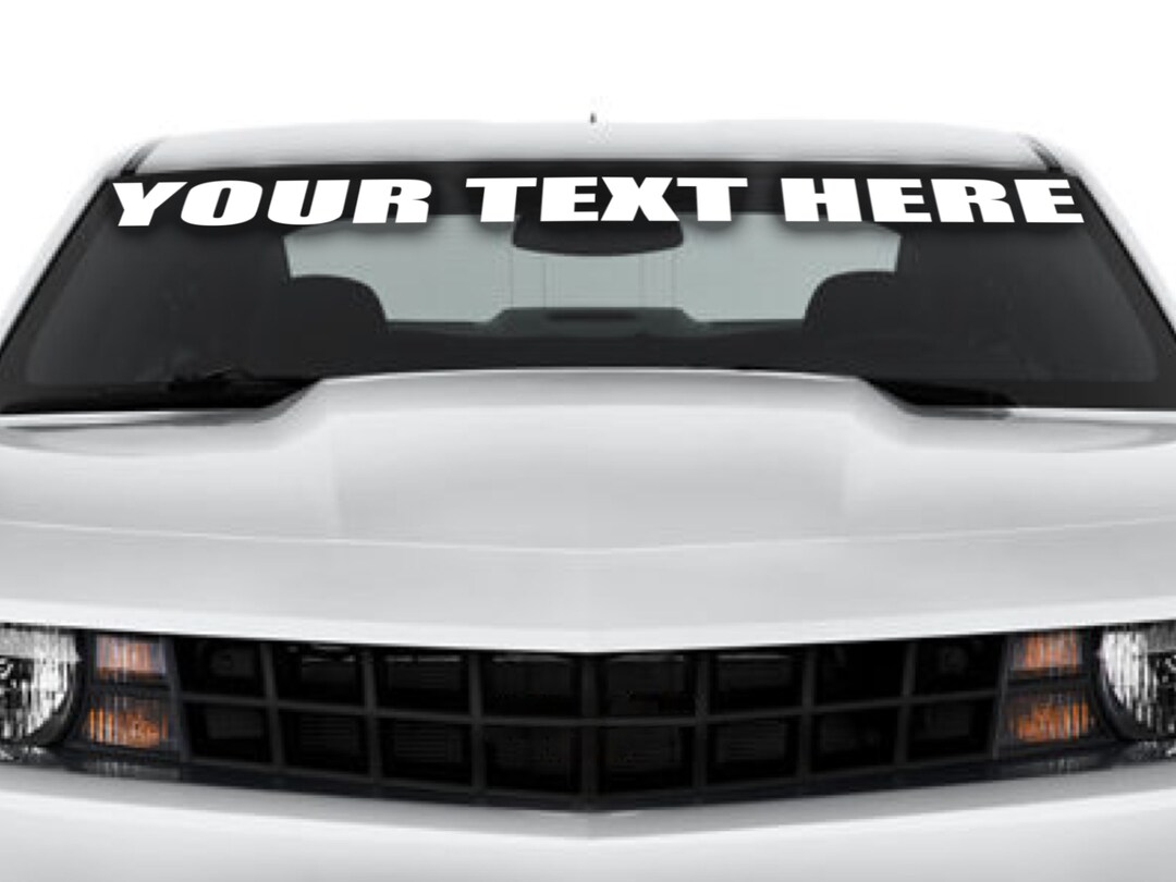 Custom Windshield Text Vinyl Decal - Etsy