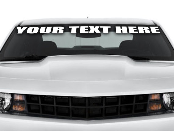 Custom Windshield Text Vinyl Decal | Etsy