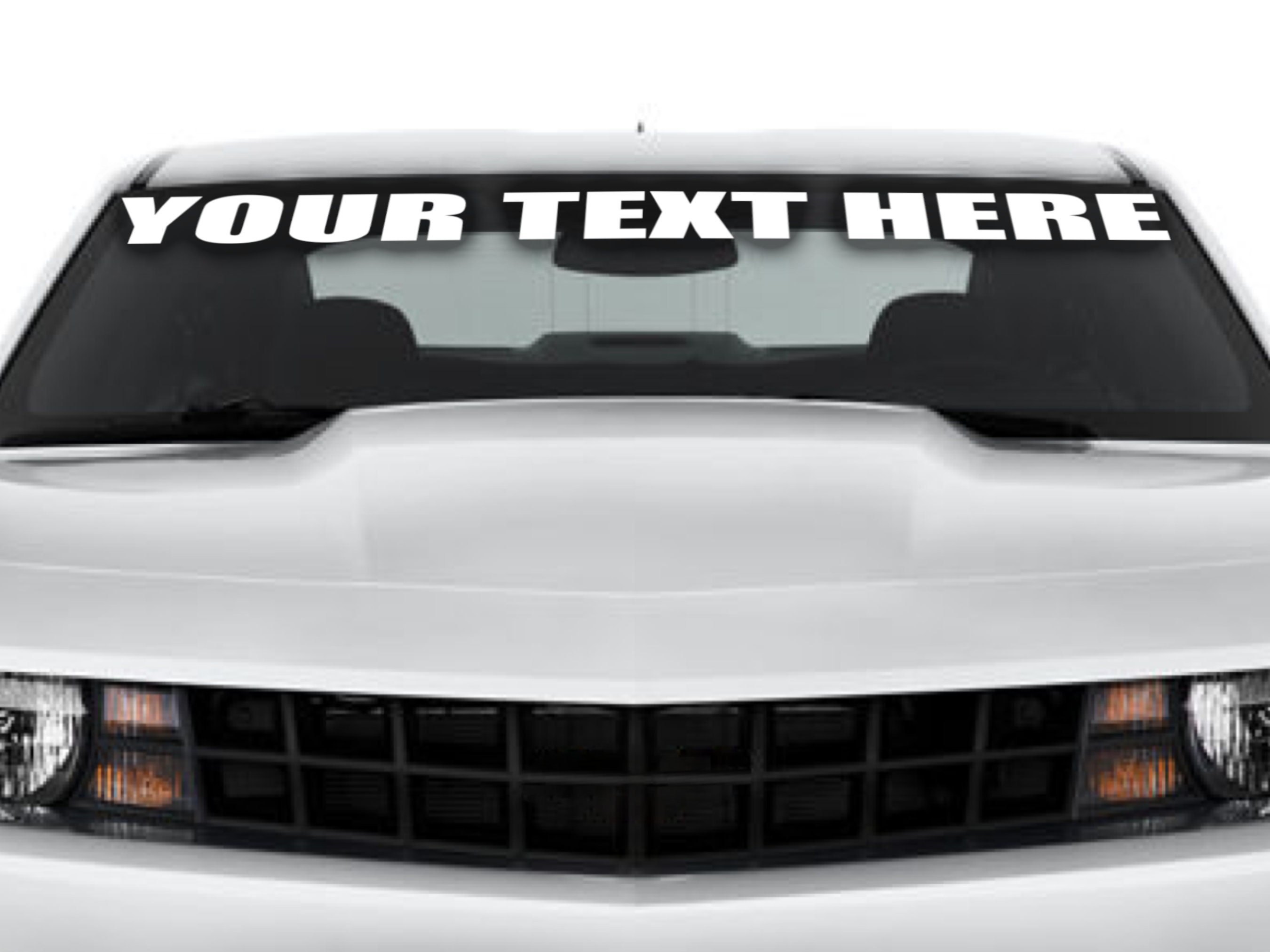 Custom Windshield Text Vinyl Decal - Etsy