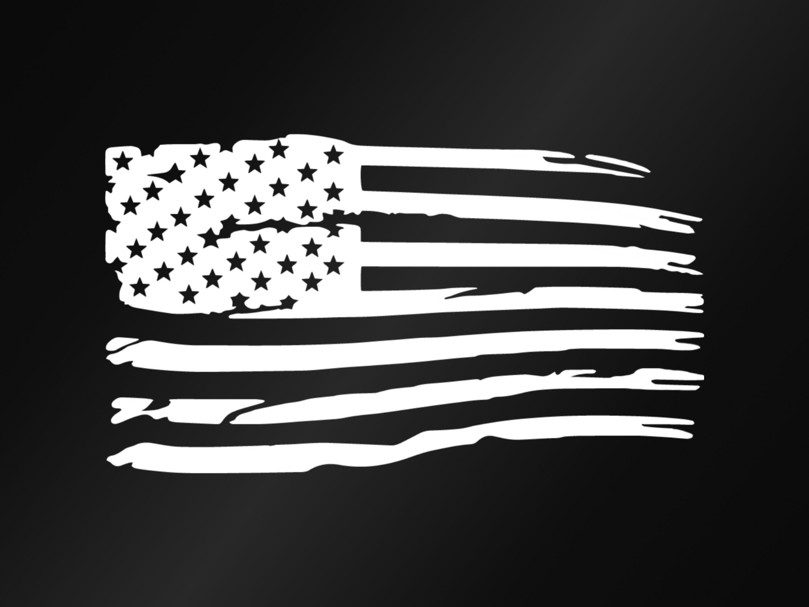 Distressed American Flag Vinyl Decal - Etsy
