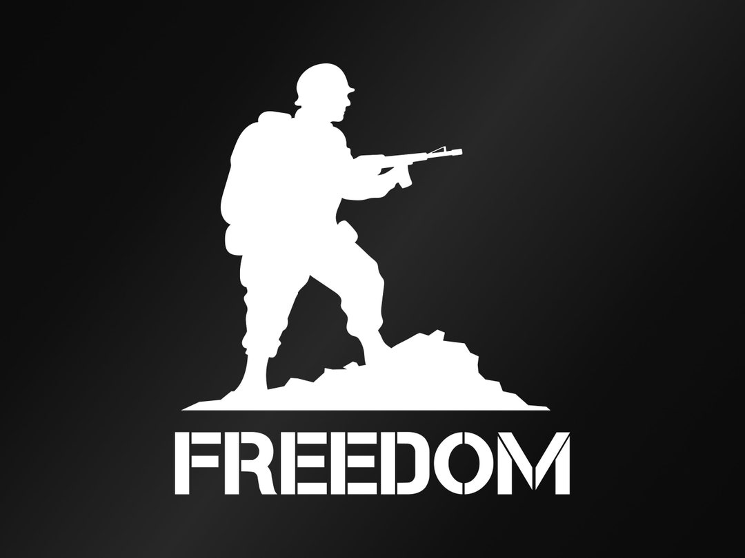 Freedom Solider Vinyl Decal - Etsy