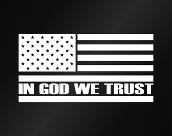 God We Trust Decal - Etsy
