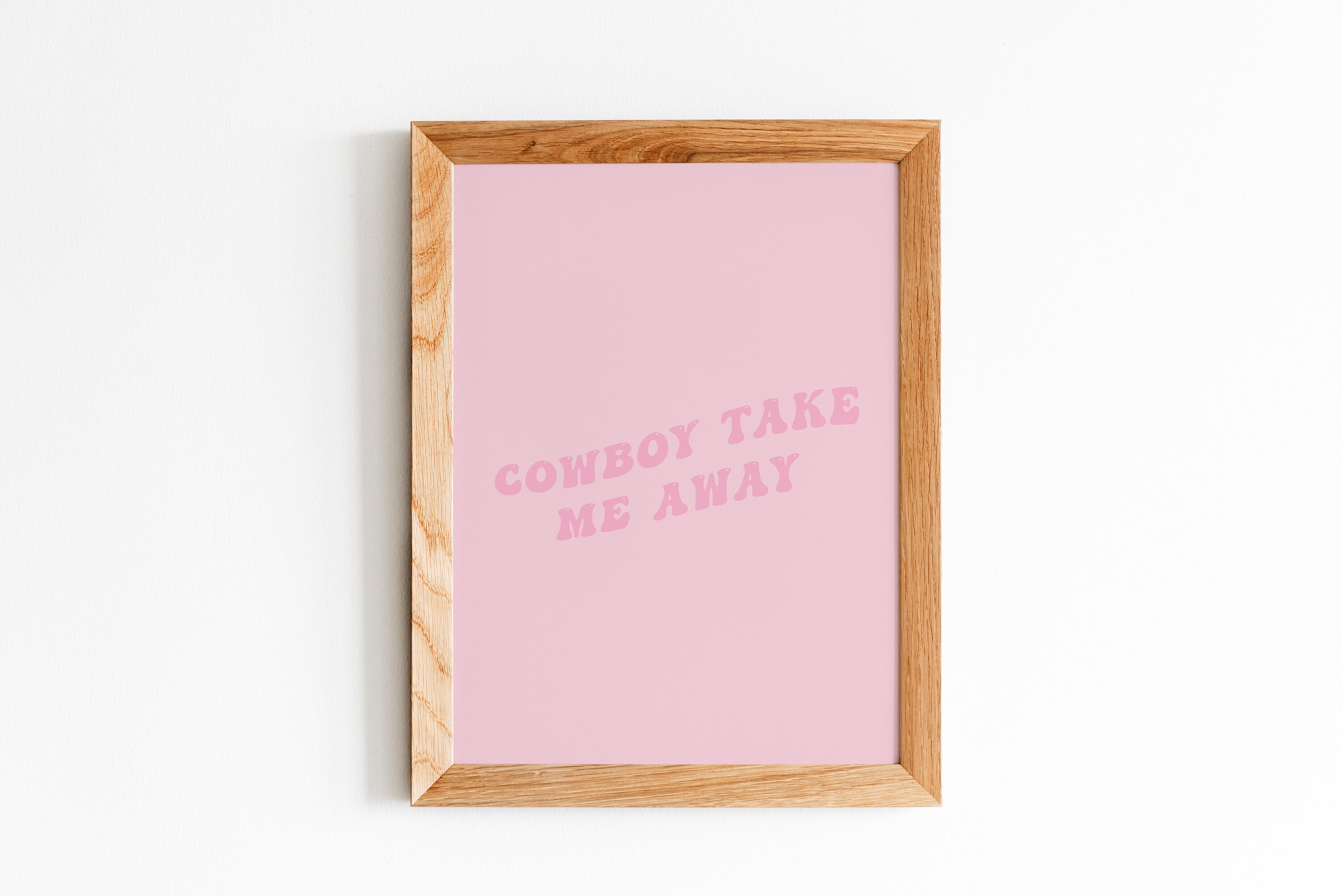 Girly Pink Boho Western Digital Print / Trendy Minimalist Wall Decor ...