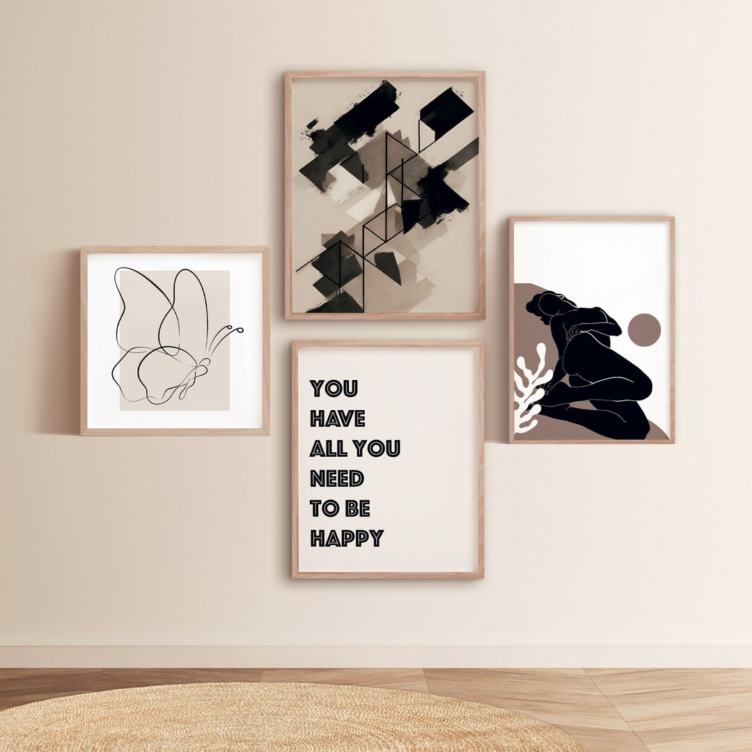 Motivation Wall Art Set of 4 Inspirational Workspace Print - Etsy New ...