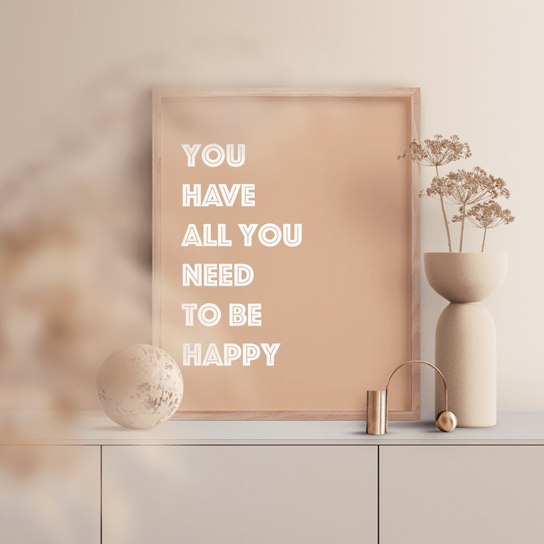 You Have All You Need, Motivation Wall Art, Quote Print, Mindset ...