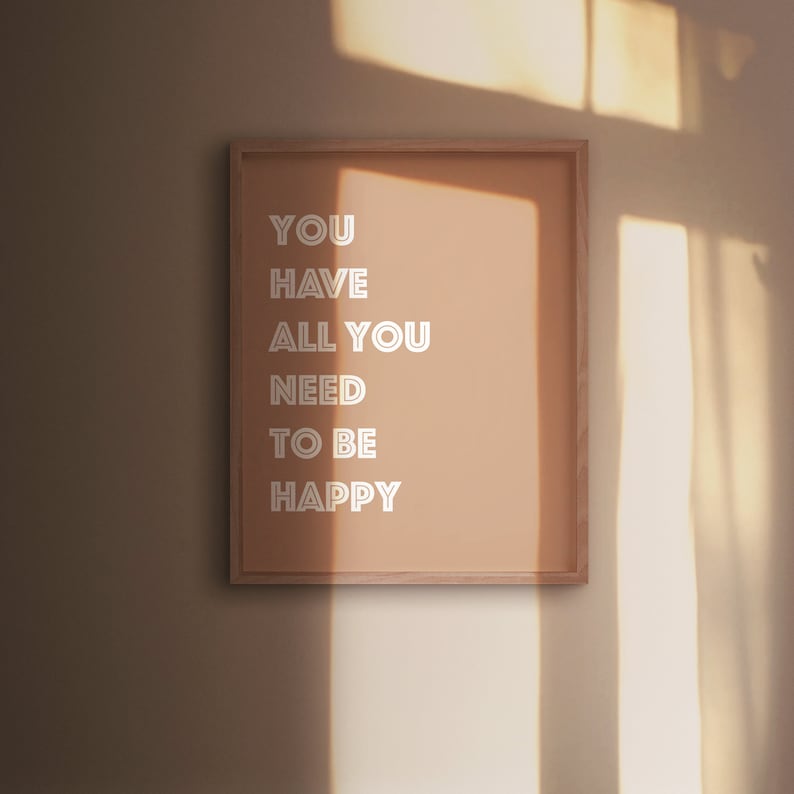 You Have All You Need, Motivation Wall Art, Quote Print, Mindset ...