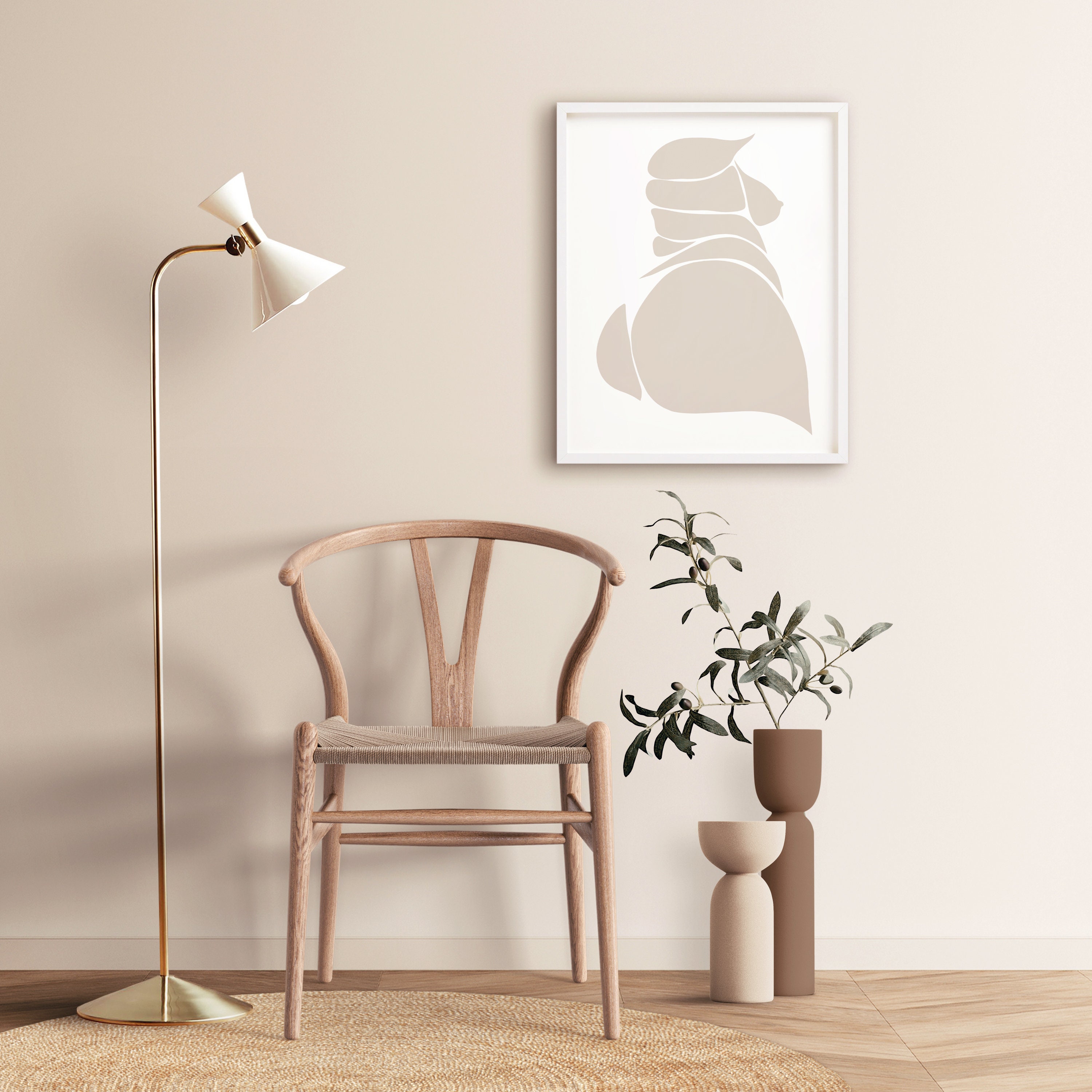 Body Positivity Wall Art Printable, Woman Body Figure Abstract Modern ...