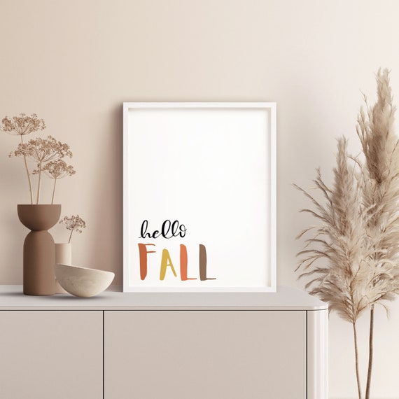 Hello Fall Printable Hello Fall Sign Hello Fall Print Fall - Etsy