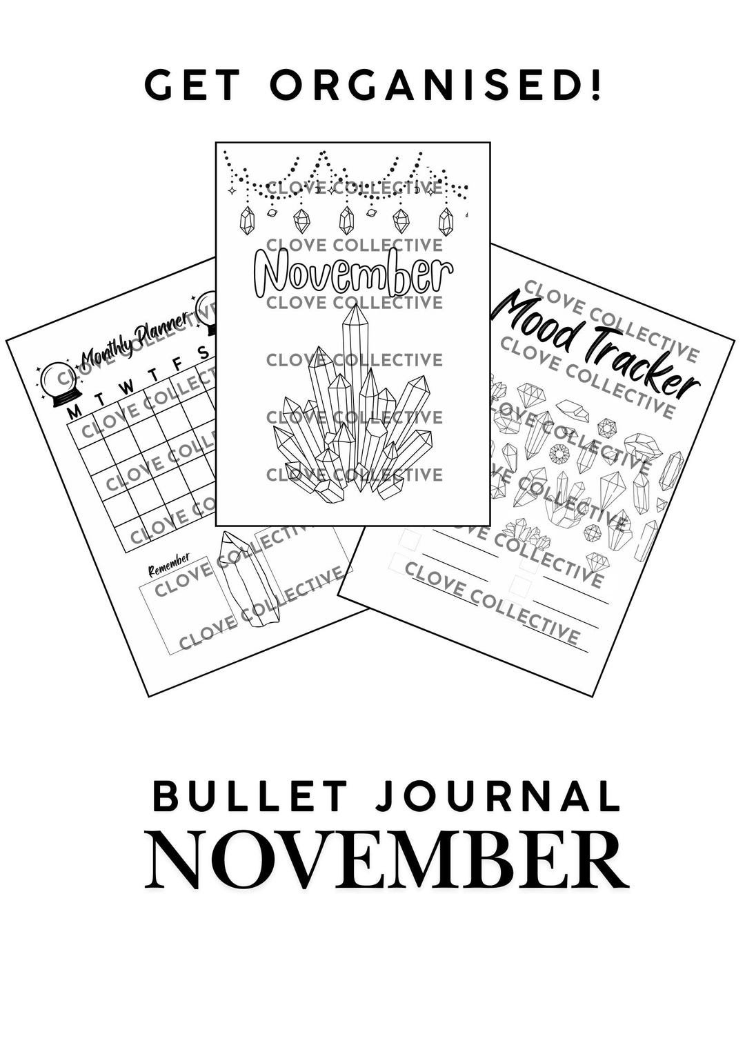 November Bullet Journal Print Out Design - Etsy